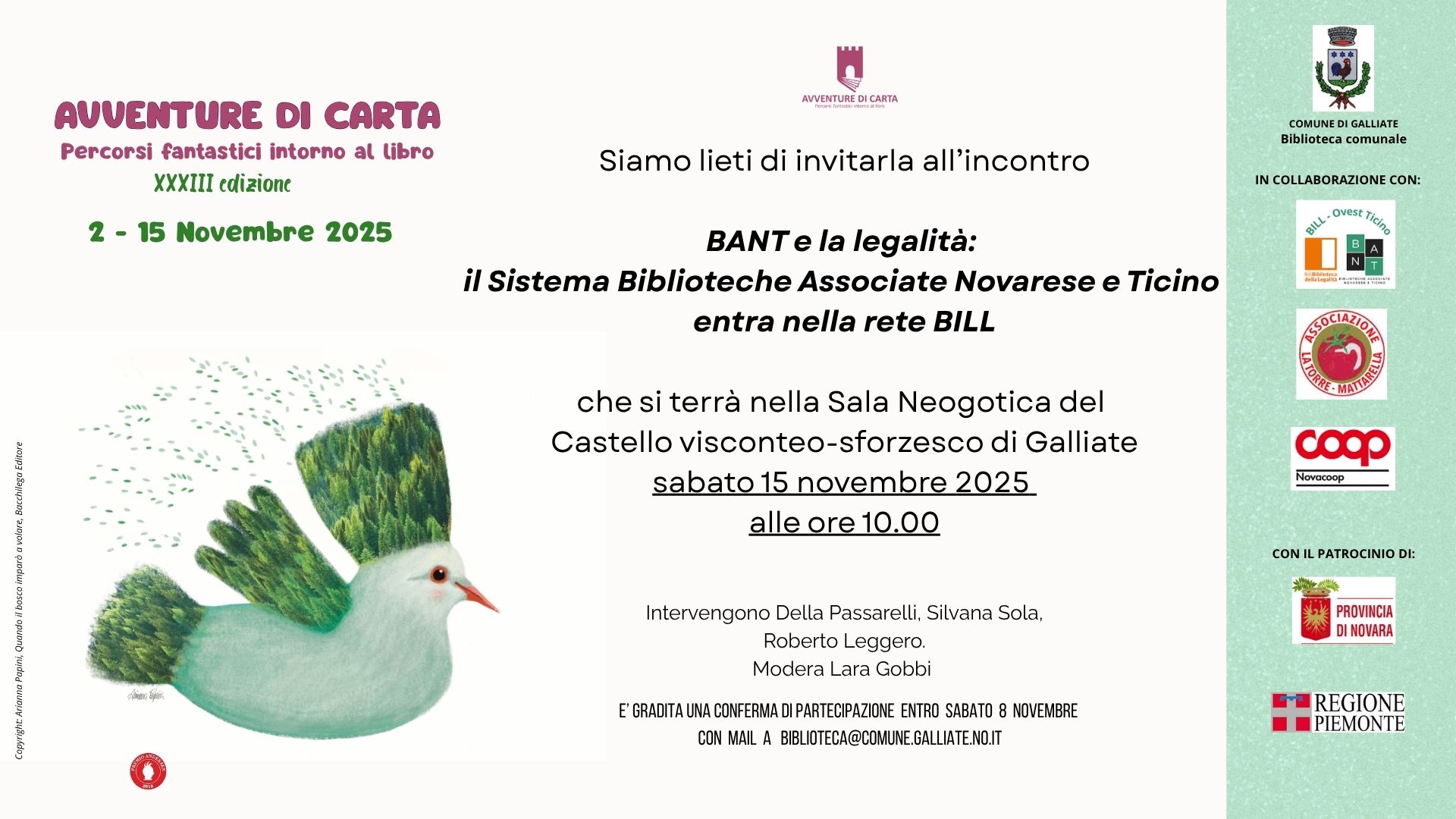 “BANT e la legalità": il Sistema Bibliotecario del Novarese e Ticino ...